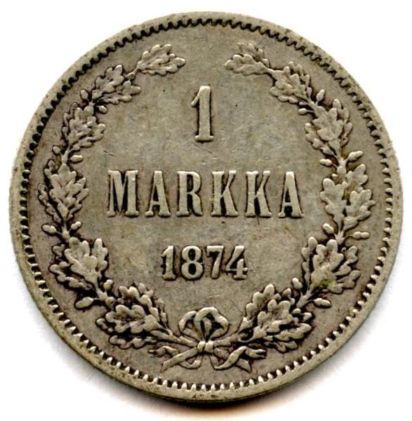 1 markka 1874 - Holmasto