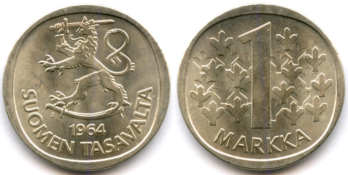 1 markka 1964 - Holmasto