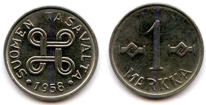 1 markka 1958 - Holmasto