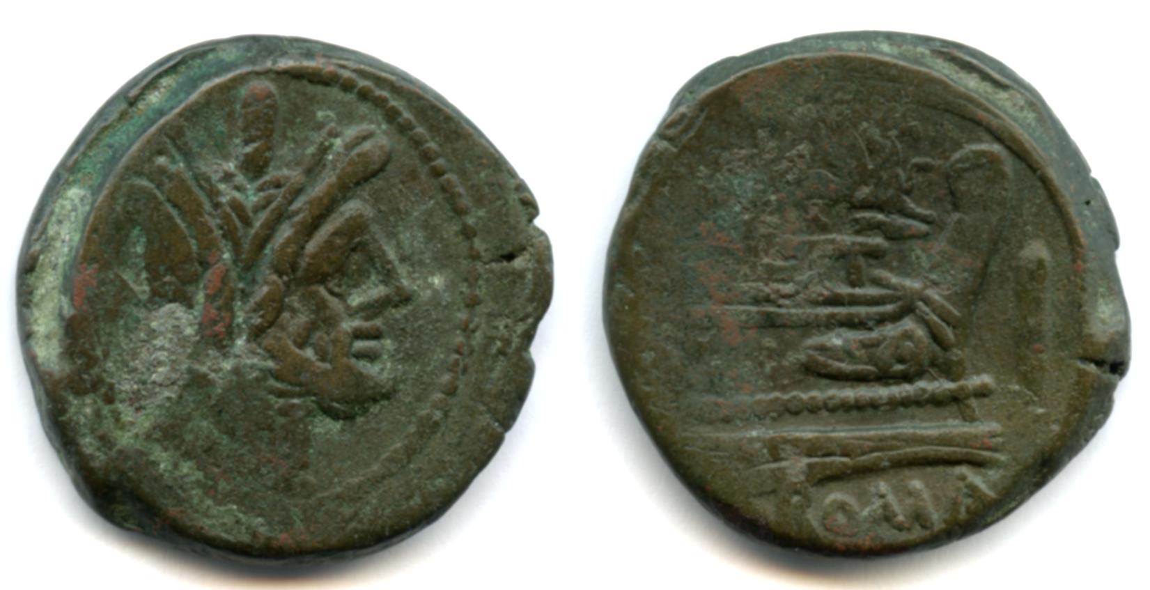 Assi, Rooma n. 169-158 eKr, griippi - Holmasto