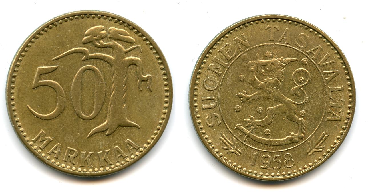 50 markkaa 1958 - Holmasto