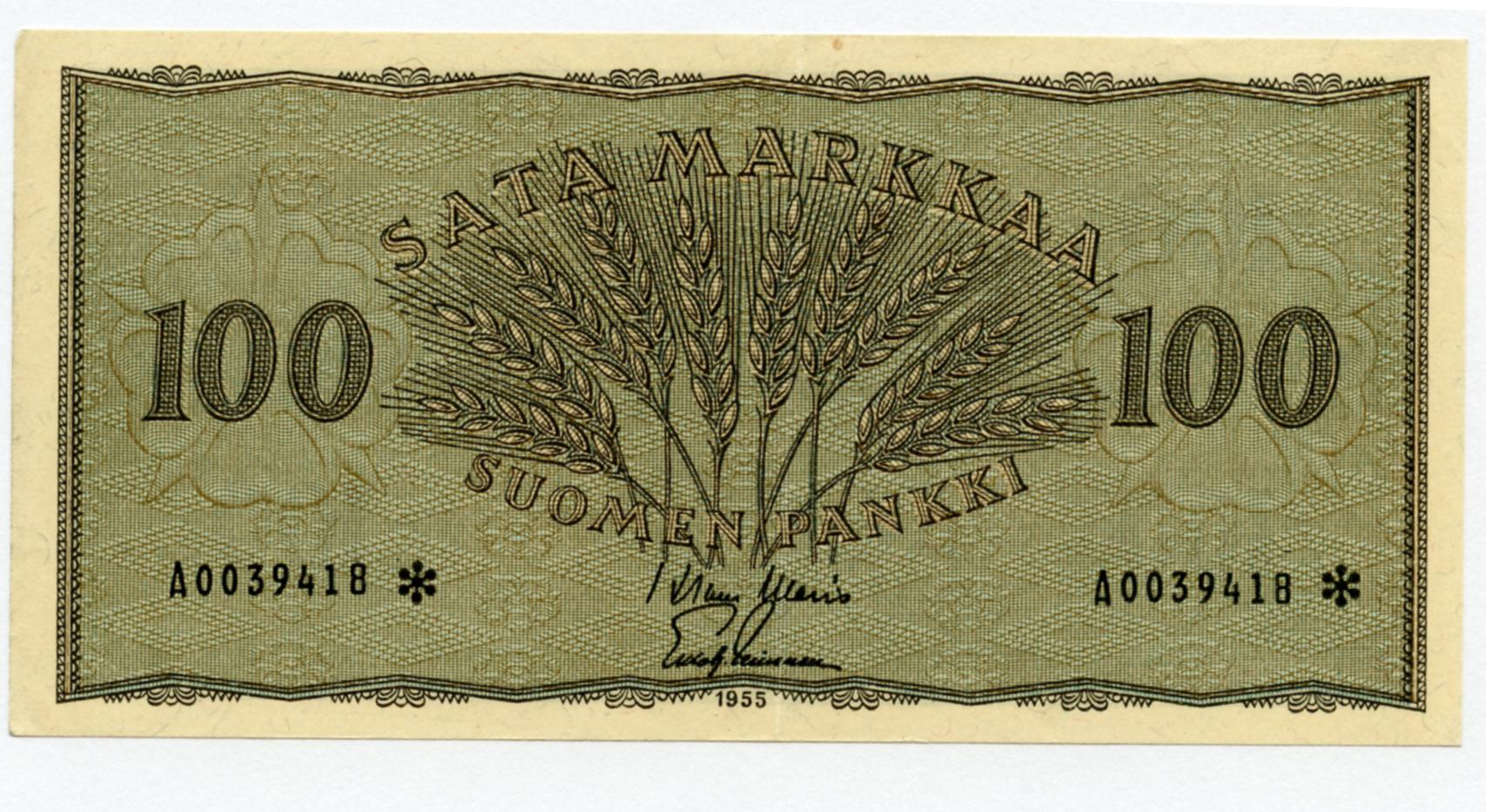 100 markkaa 1955* - Holmasto