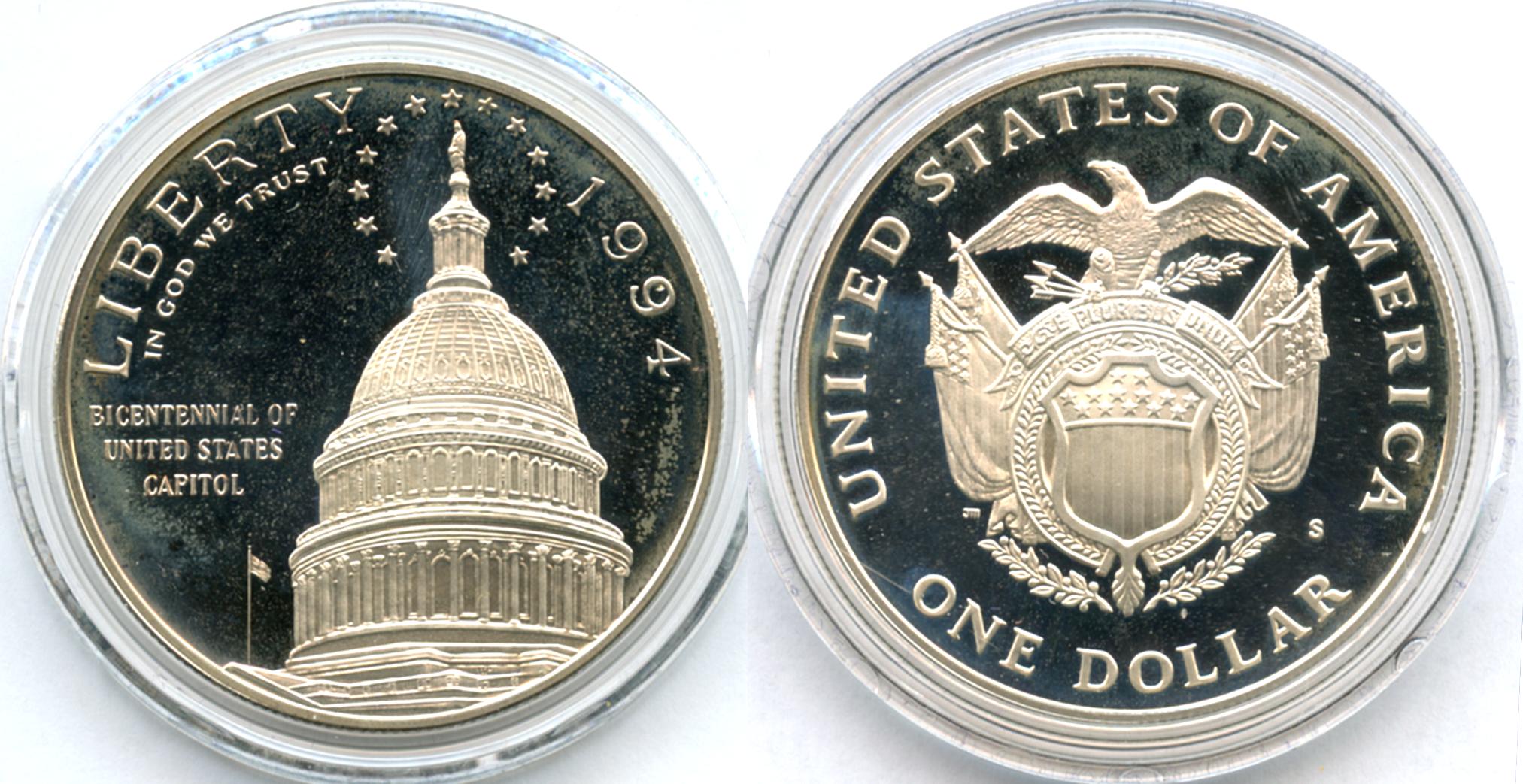 1 Dollar 1994 Bicentennial of US Capitol - Holmasto