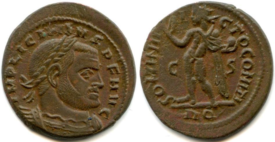 Licinius I, 308-324 jKr. Follis, Rooma. - Holmasto