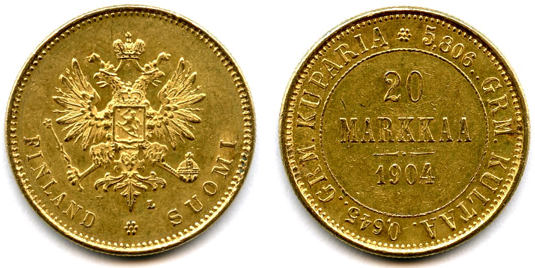 20 Markkaa 1904 Holmasto