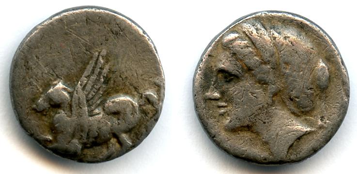 Korintti. Drakma, n. 350-300 eKr. Pegasos. Ex Stoecklin - Holmasto