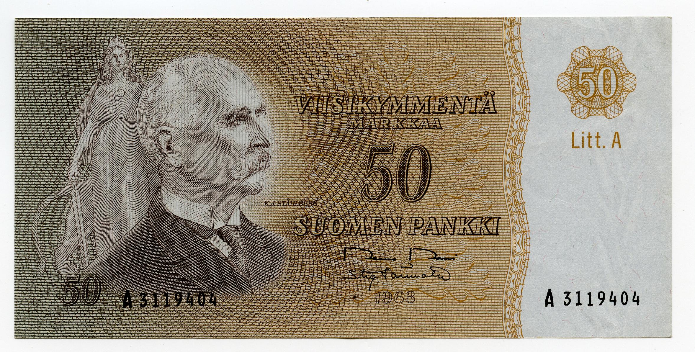 50 markkaa 1963 Litt A - Holmasto