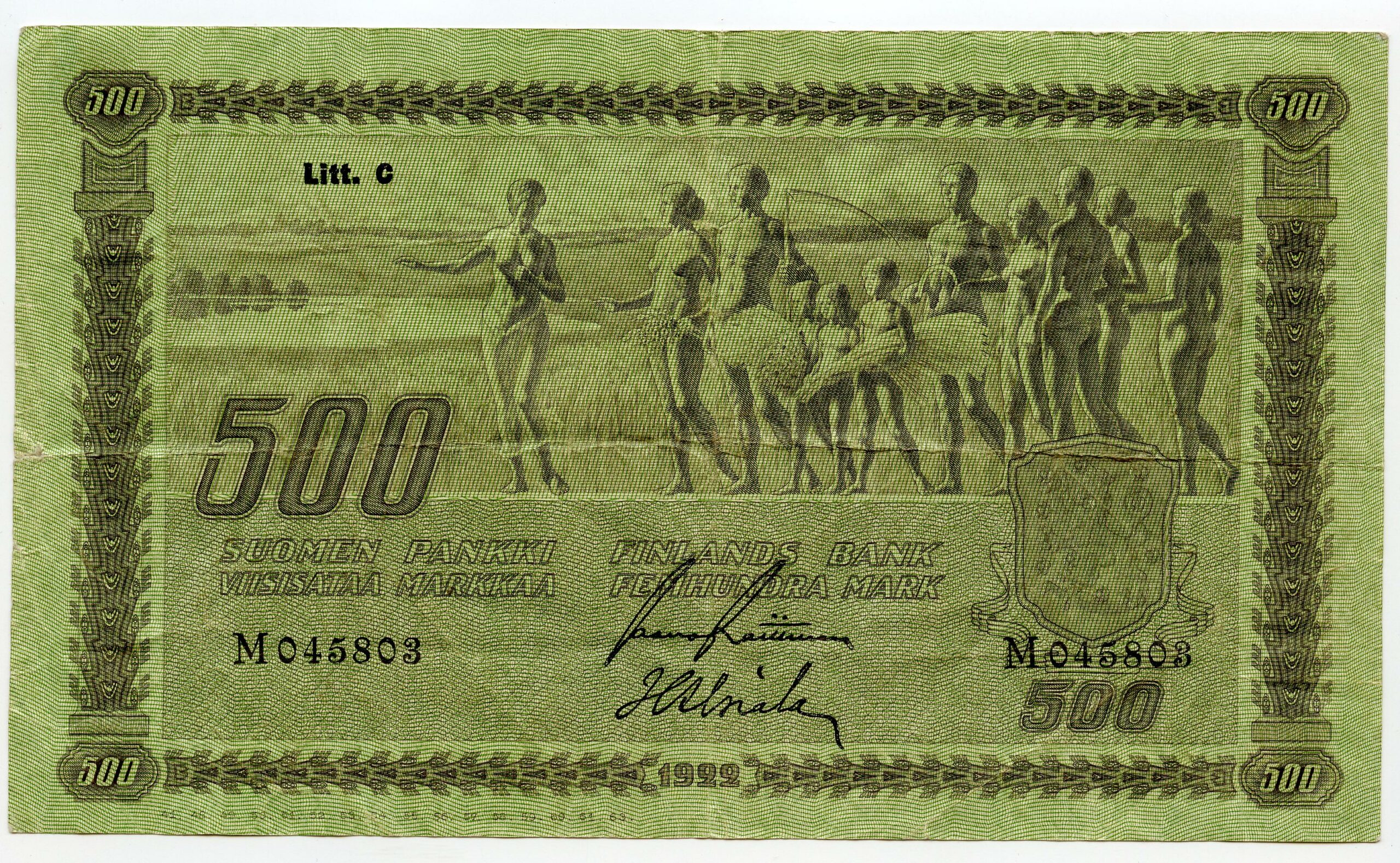 500 Markkaa 1922 Litt C Holmasto 500 Markkaa 1922 Litt C Holmasto