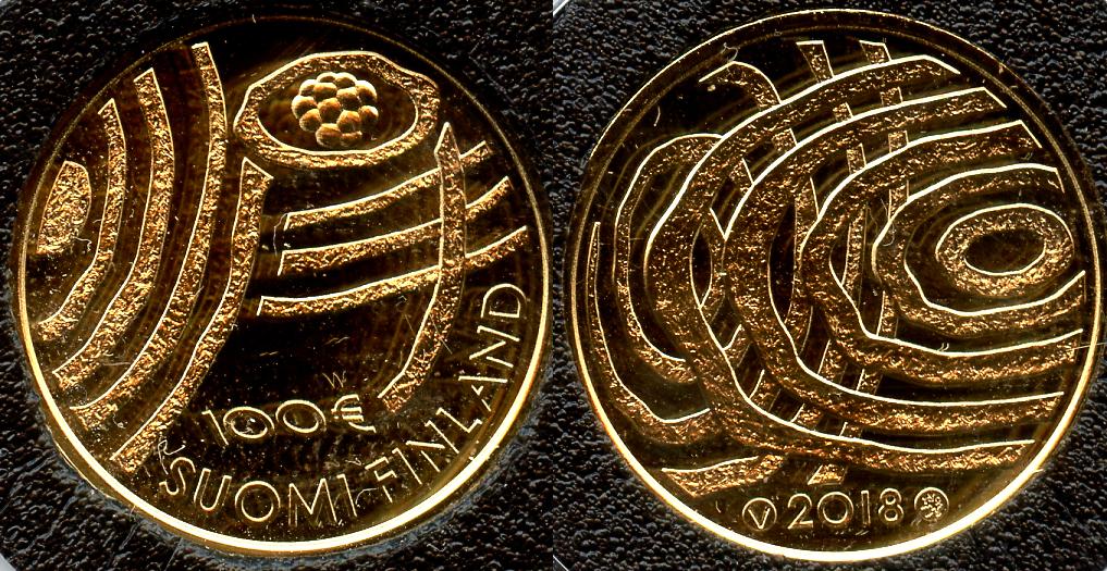 100 euroa 2018 Suomi 100 vuoden kuluttua / Finland in 100 years. - Holmasto