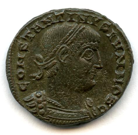 Konstantinus II. Follis. Thessalonica, 335-336 jKr. - Holmasto