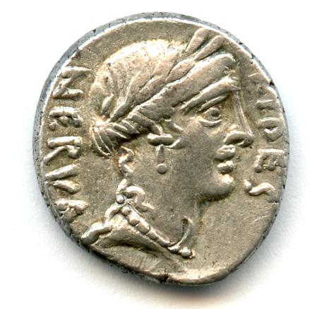 A. Licinius Nerva. Denaari. Rooma, 47 eKr. - Holmasto
