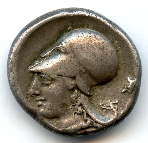 Korintti. Stateeri, 350-300 eKr. Pegasos - Holmasto