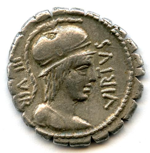 Manius Aquilius. Denaari. Rooma, 71 eKr. - Holmasto