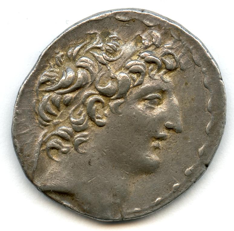 Antiokhos VIII, 121-96 eKr. Tetradrakma, Antiokia - Holmasto