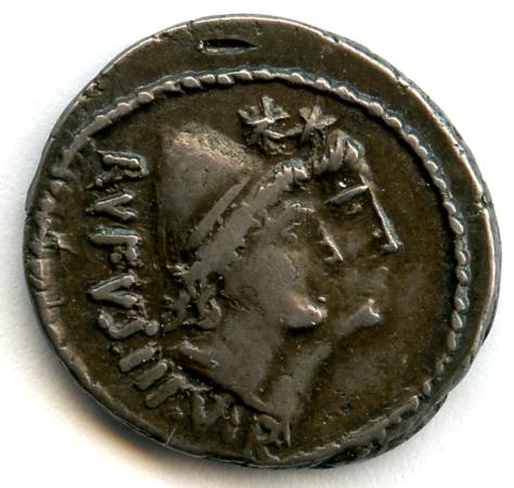 Mn. Cordius Rufus. Denaari. Rooma, 46 eKr. - Holmasto