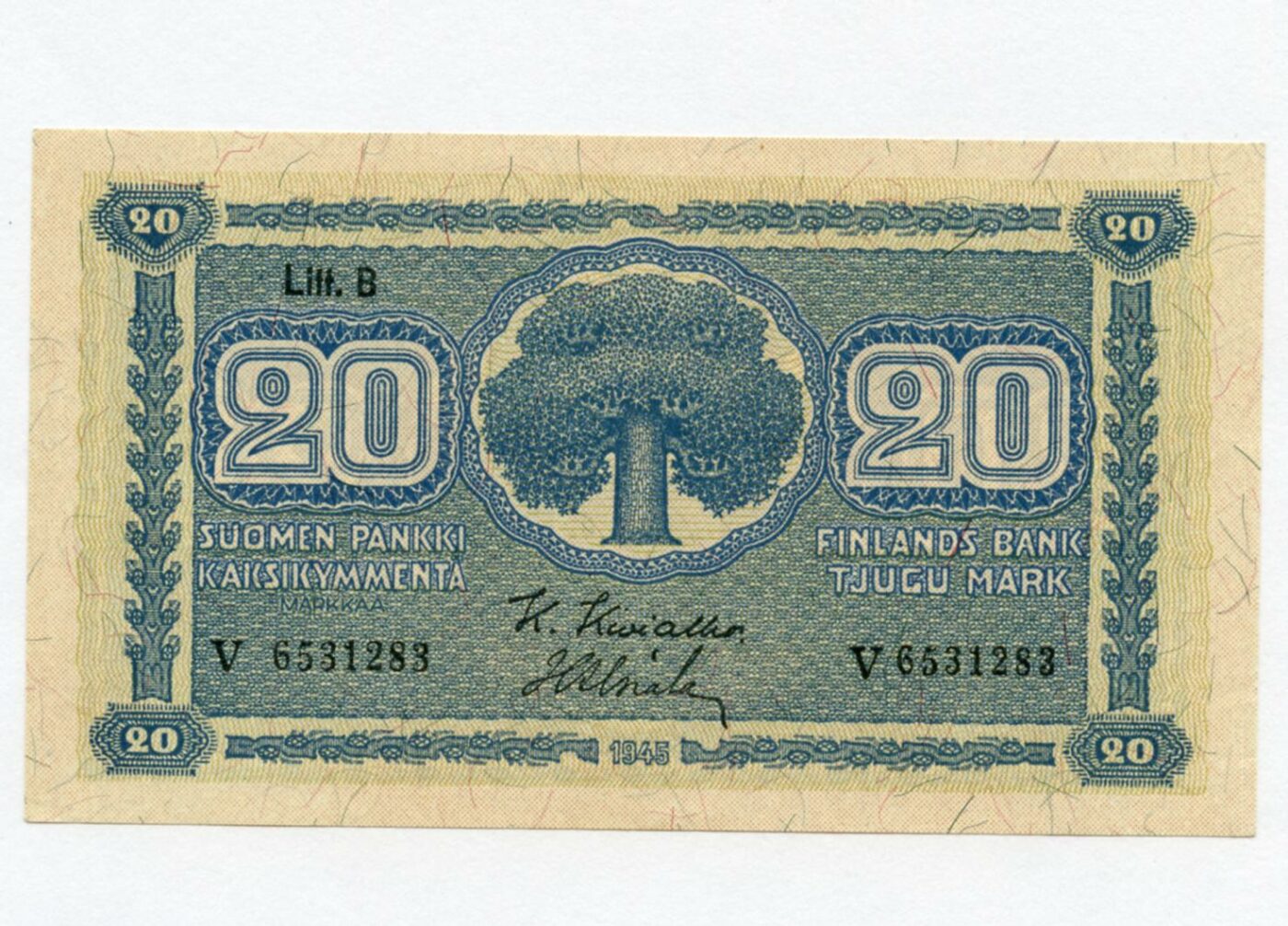 Markan setelit - Suomen markka & Vanhat markan setelit - Holmasto