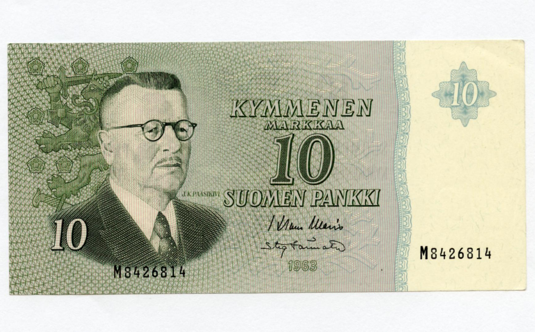 10 markkaa 1963 - Holmasto
