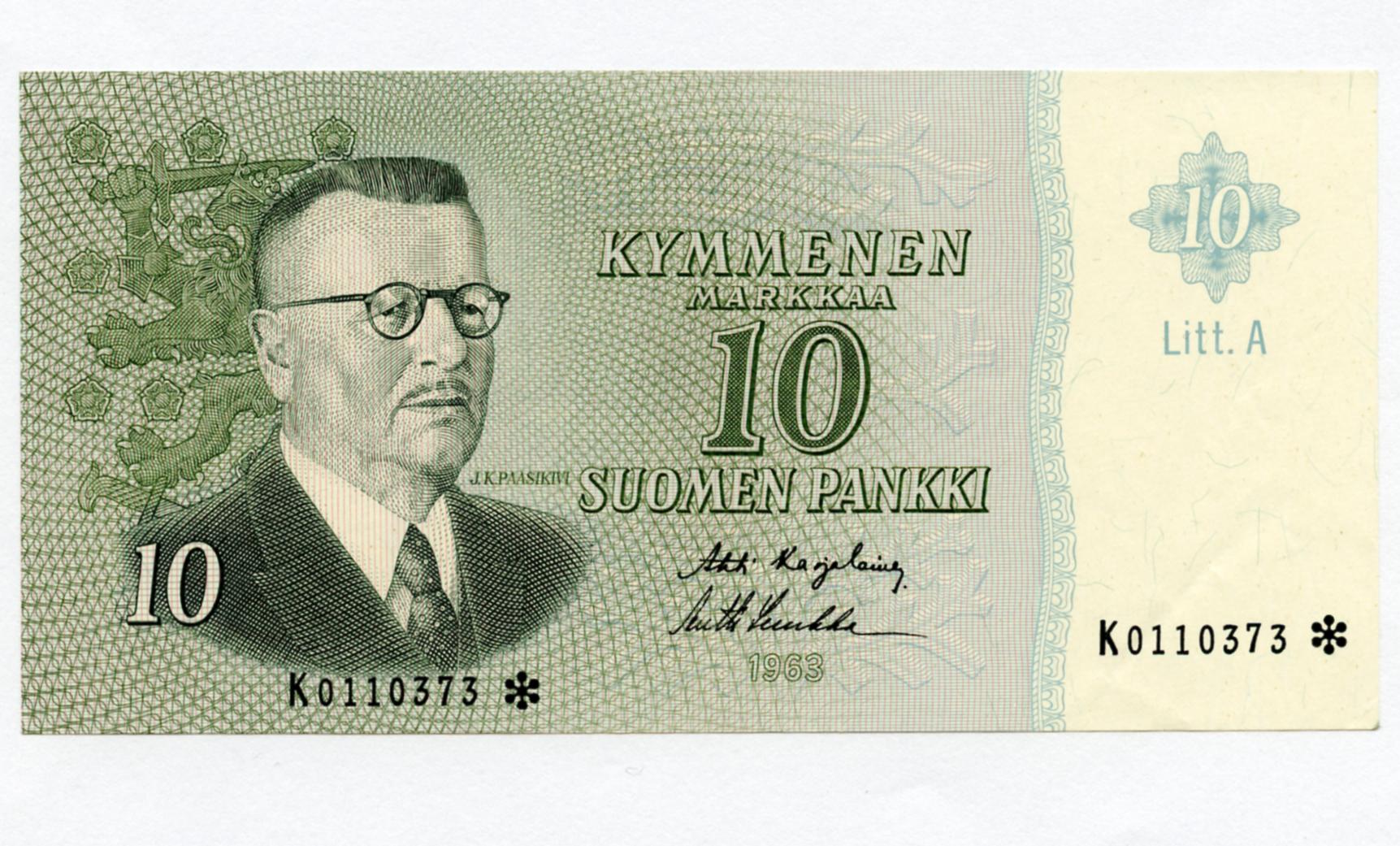 Suomalaiset markan setelit - Holmasto