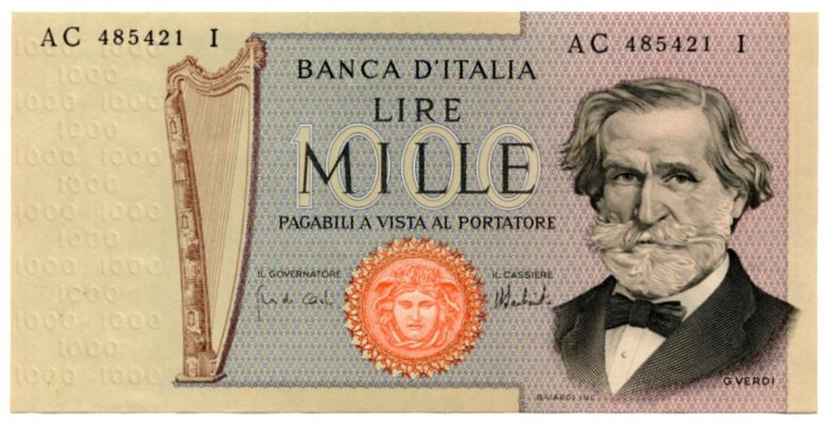 Italy. 1000 Lire ND (1969-1981) - Holmasto