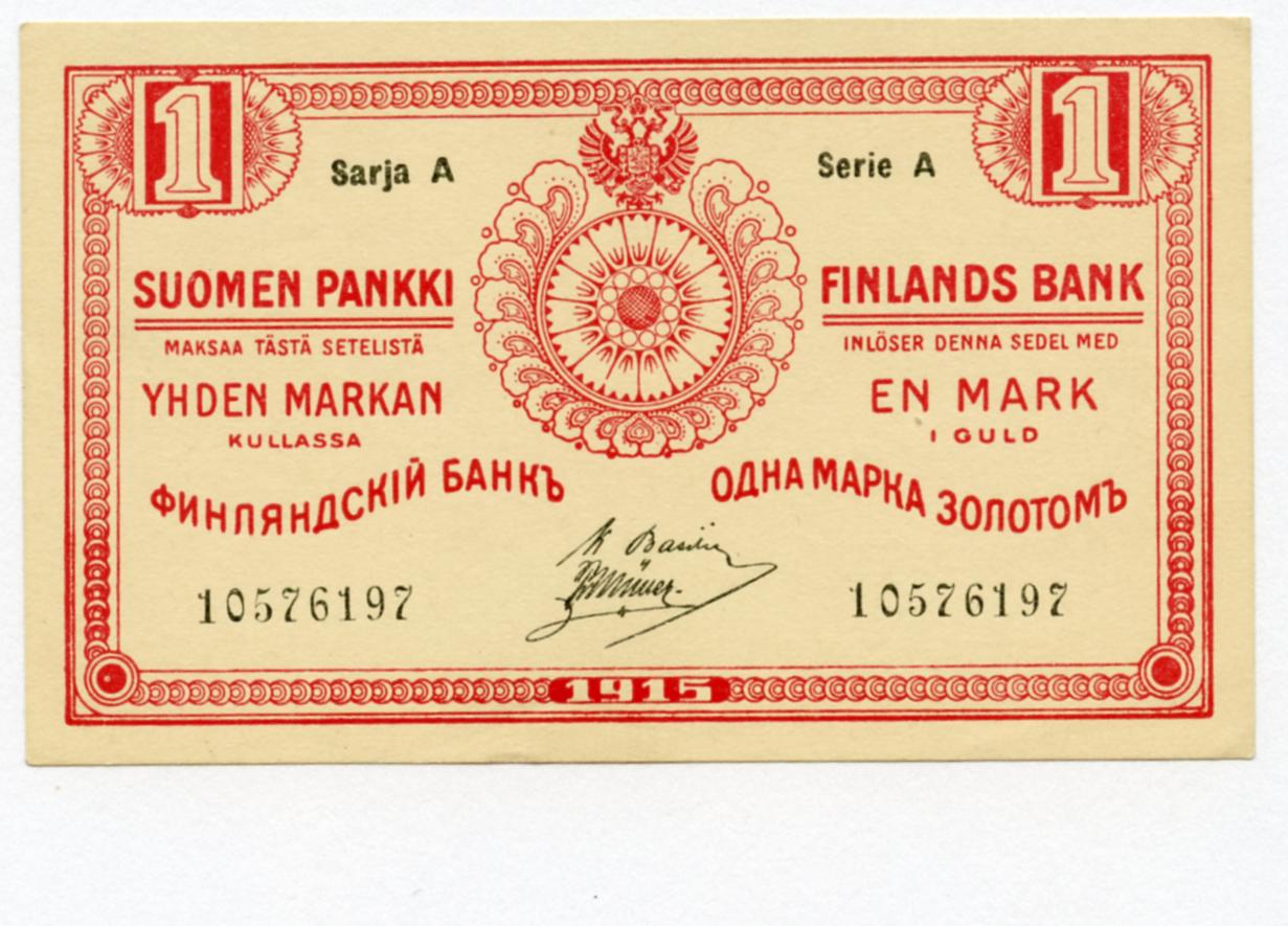 1 markka 1915 Sarja A - Holmasto