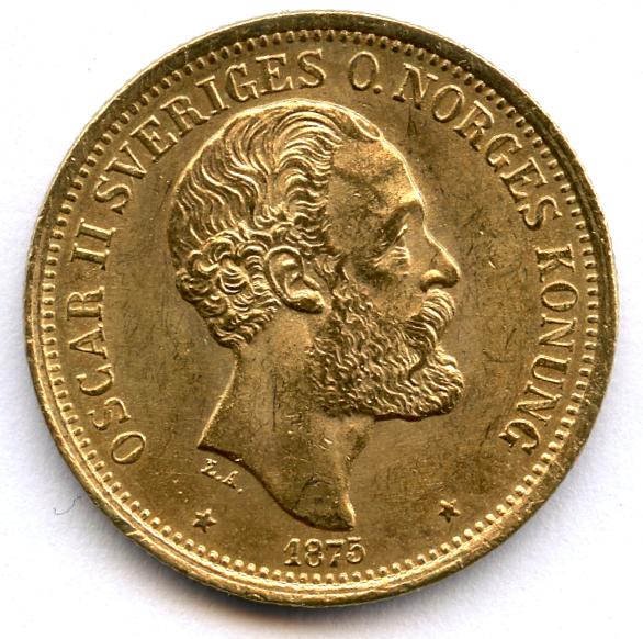 Oskar II. 20 Kronor 1875 - Holmasto