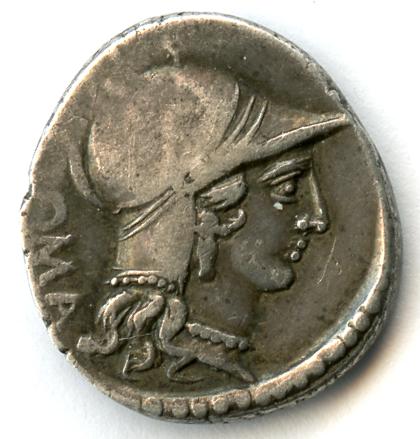 T. Carisius. Denaari. Rooma, 46 eKr. - Holmasto