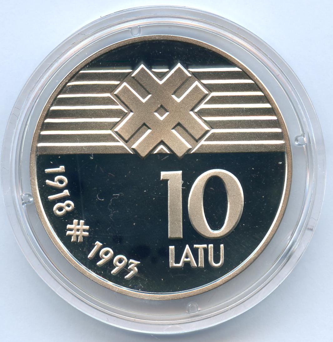 10 Latu 1993 Latvian Independence 75th anniversary - Holmasto