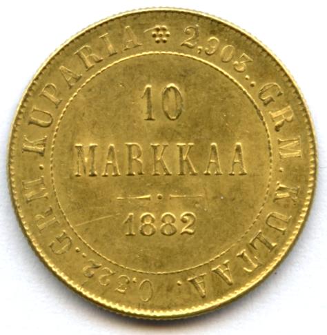 10 markkaa 1882 - Holmasto