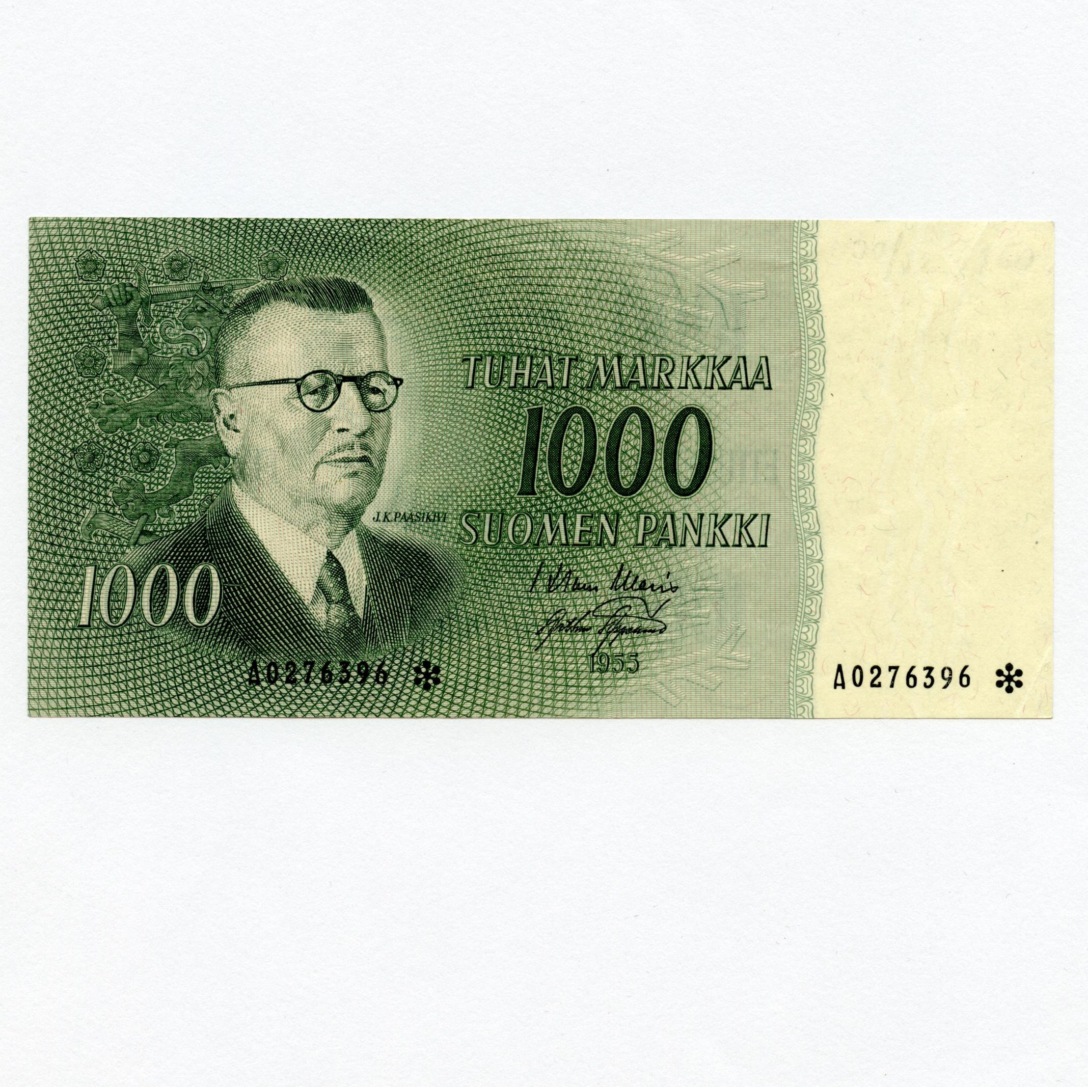 1000 markkaa 1955* - Holmasto