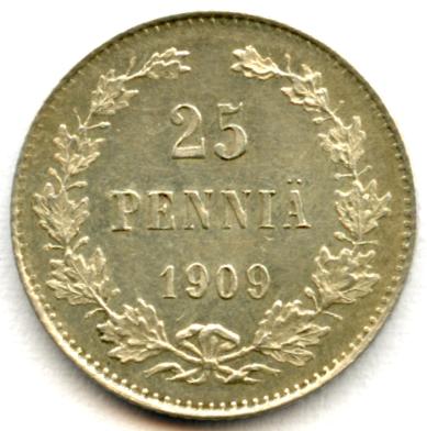 25 penniä 1909 - Holmasto