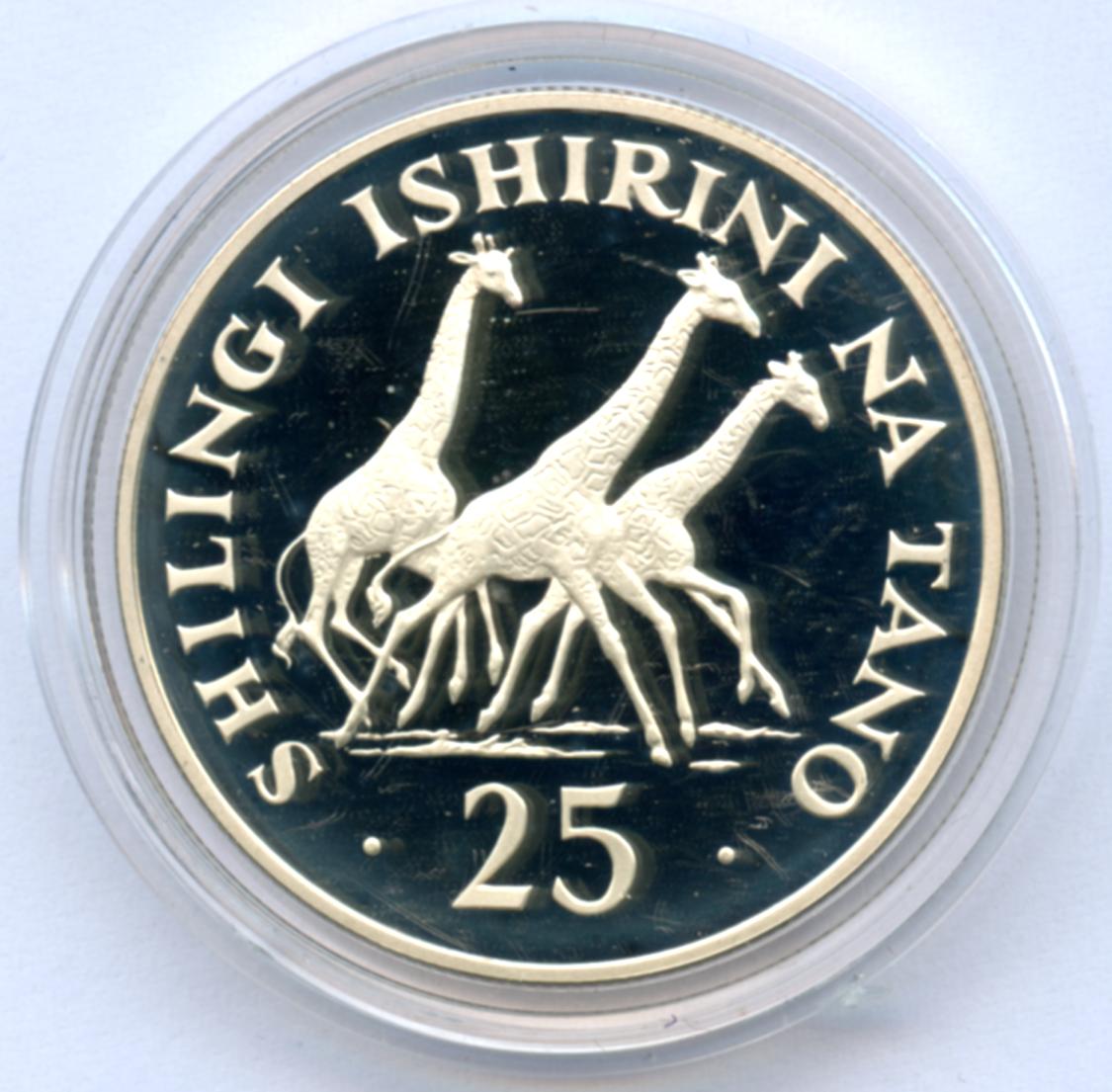 25 Shilingi 1974 Southern Giraffe - Holmasto