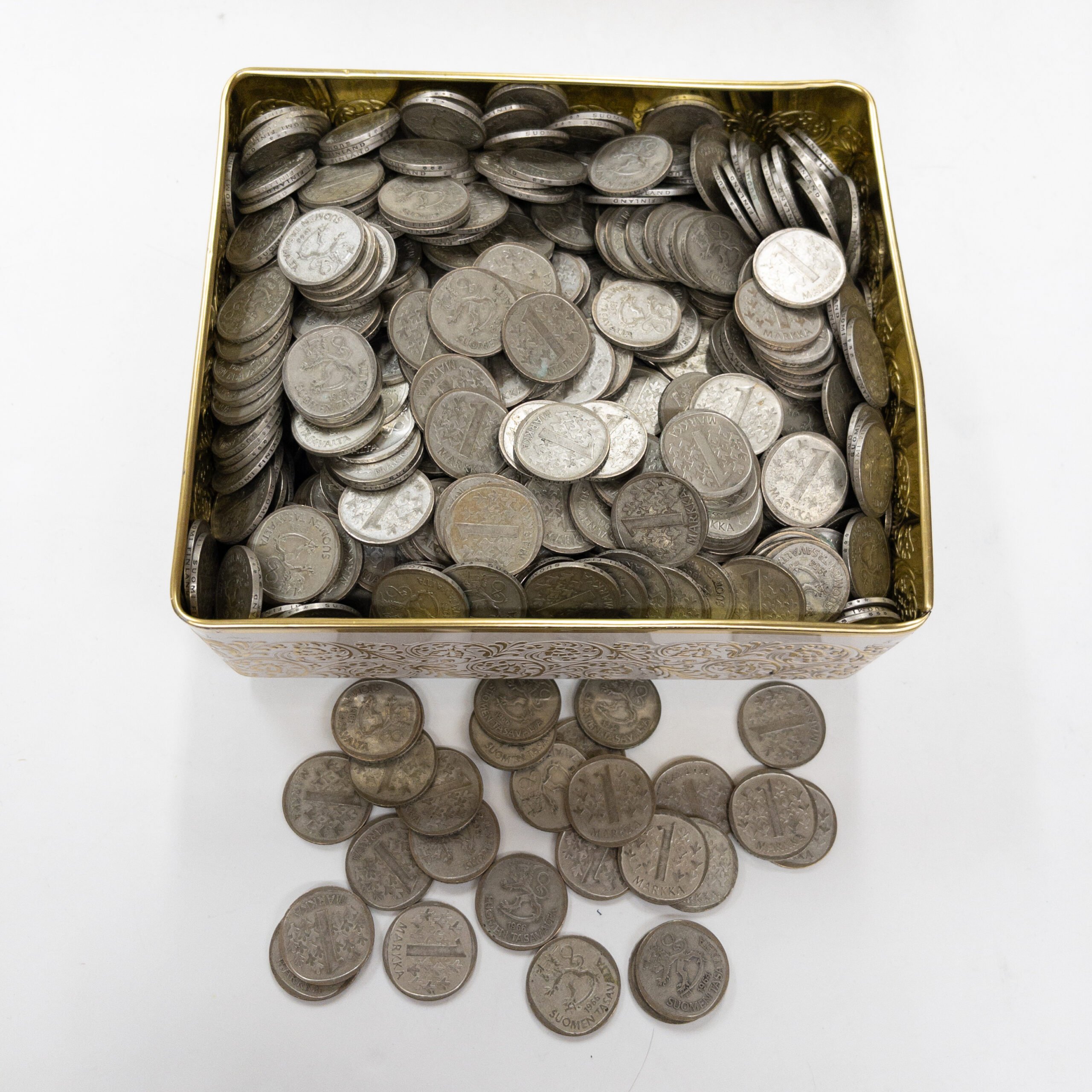 1 markka 1964-1968, 1000 kpl, 6,4 kg - Holmasto