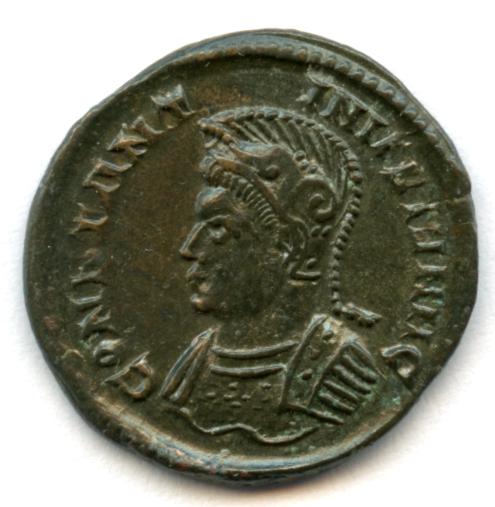 Konstantinus II. Follis. Lontoo, 323-324 jKr. - Holmasto