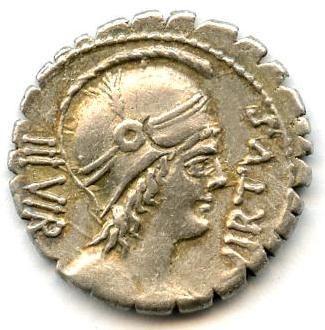 Manius Aquillius. Denaari, Rooma, 71 eKr. - Holmasto