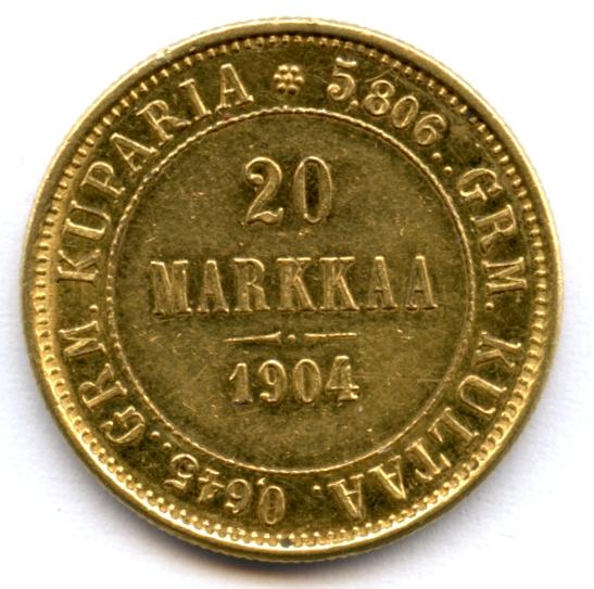 20 markkaa 1904 - Holmasto