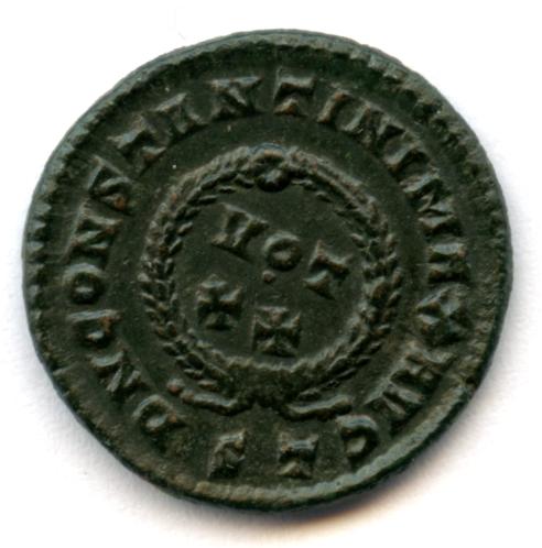 Konstantinus Suuri. Follis. Ticinum. 320-321 jKr. - Holmasto