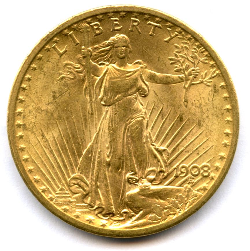 20 Dollars 1908 - Holmasto