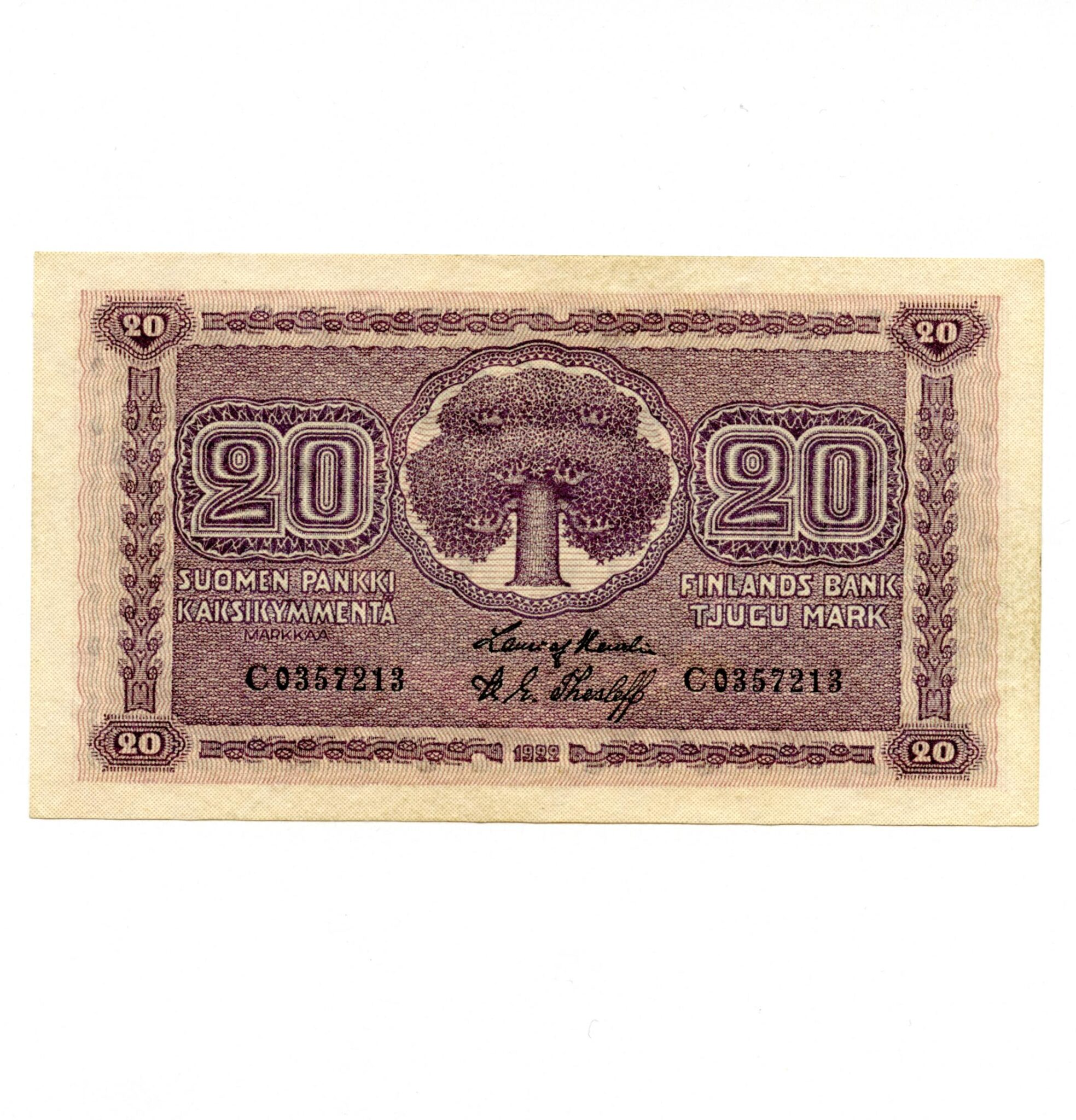 Markan setelit - Suomen markka & Vanhat markan setelit - Holmasto